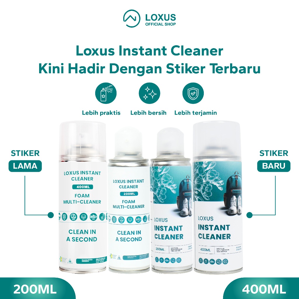 Jual Loxus Instant Cleaner Pembersih Sepatu, Tas, Dinding dan Interior ...