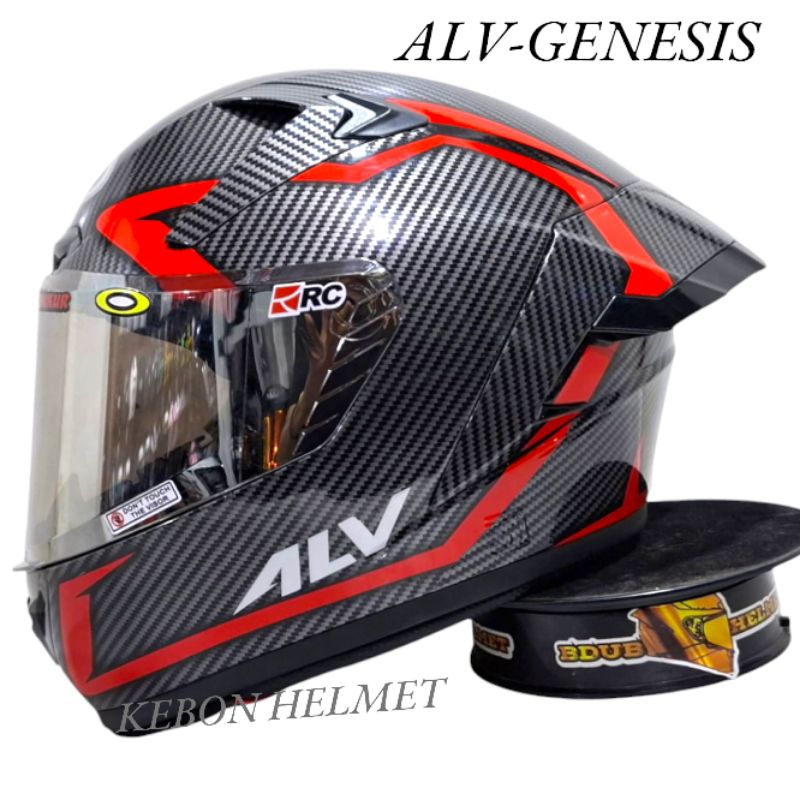 Jual Helm ALV Genesis carbon red paket ganteng original ALV | Shopee ...