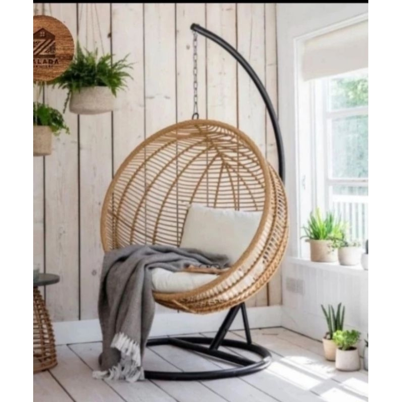 Jual Kursi Santai Ayunan Gantung Rotan Sintetis Shopee Indonesia