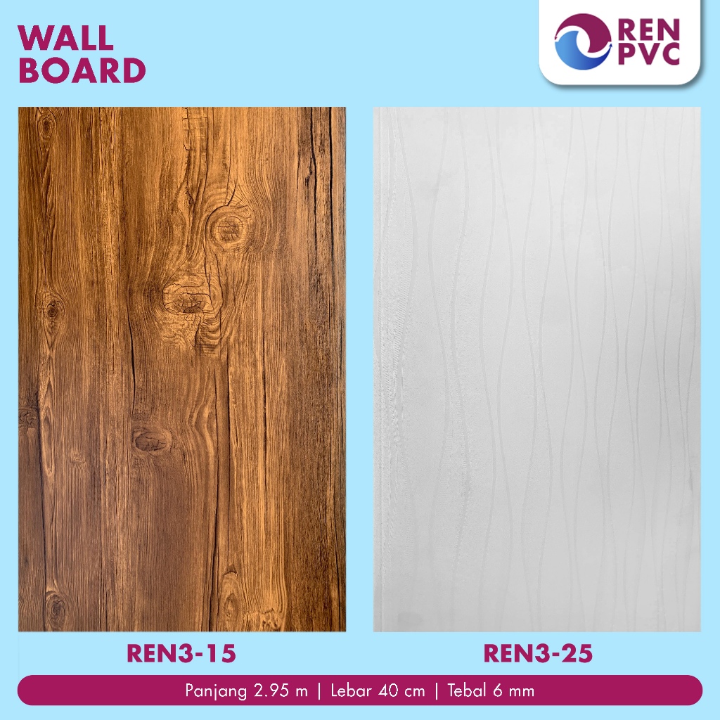 Jual REN PVC - WALLBOARD 40CM / PLAFON PVC LAMINATE PREMIUM IMPORT ...