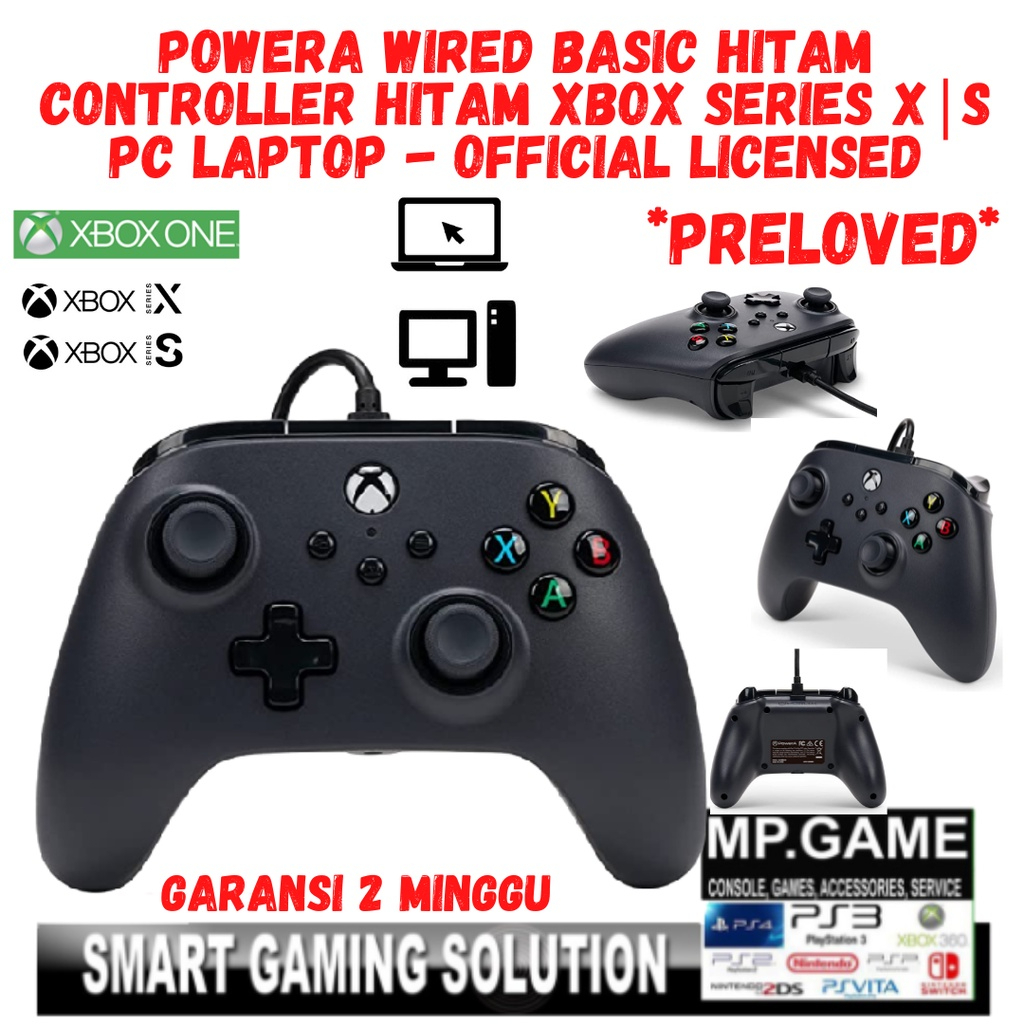 Jual PowerA Basic Wired Controller HITAM Xbox Series X|S PC Laptop ...