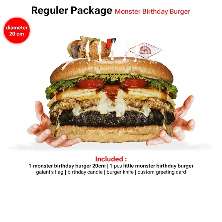Jual Monster Birthday Burger | Burger Ulang Tahun | Birthday Burger ...