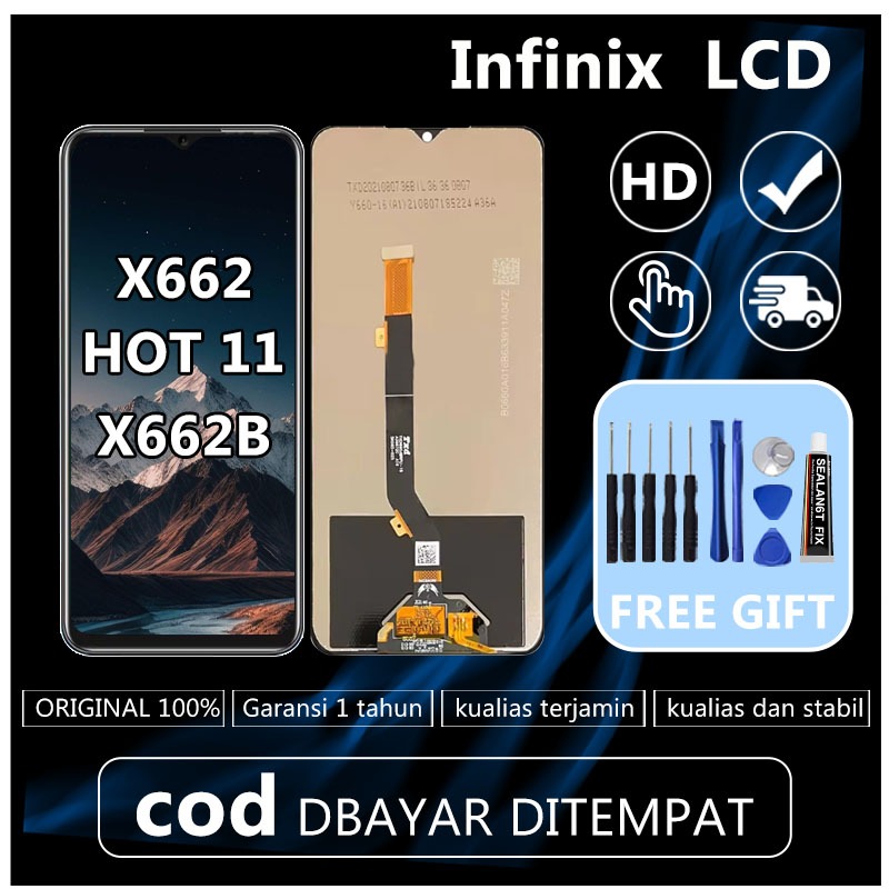 Jual LCD Infinix x662/hot 11/x662b HD TOUCHSCREEN ORIGINAL 100% FULL ...