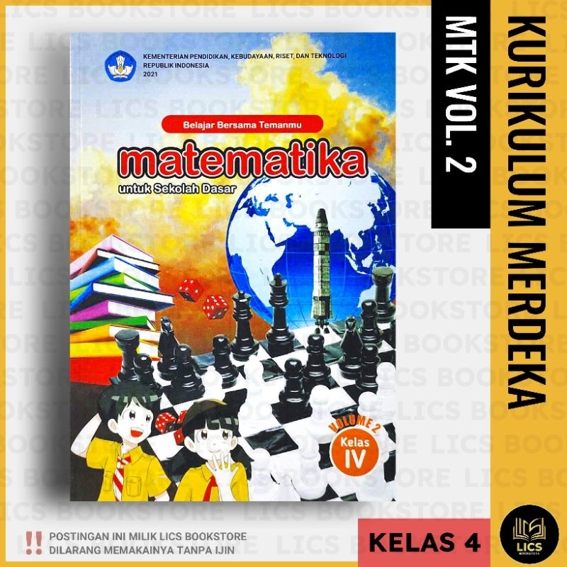 Jual Buku Siswa SD Kelas 4 MTK Matematika Volume 2 Kurikulum Merdeka Kemendikbut Ristek Kurmer ...