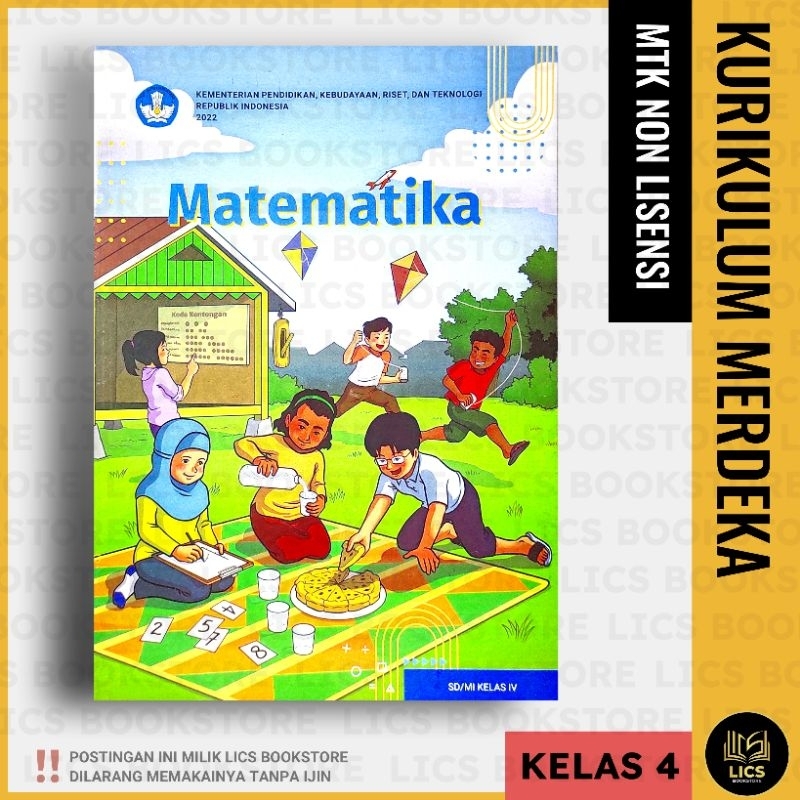 Jual Buku Matematika Non Lisensi MTK Kelas 4 SD Kurikulum Merdeka KURMER | Shopee Indonesia