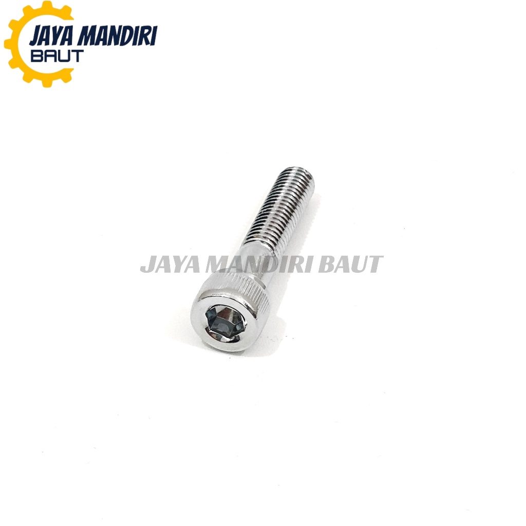 Jual Baut L Chrome M10 x 40 Kunci L8 Drat 1.25 Ulir 14 10x40 Panjang ...