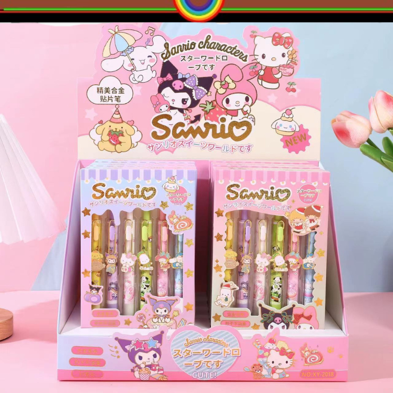 Jual PULPEN BOX SANRIO ISI 6 MOTIF SANRIO | PULPEN GEL TINTA HITAM 05MM ...