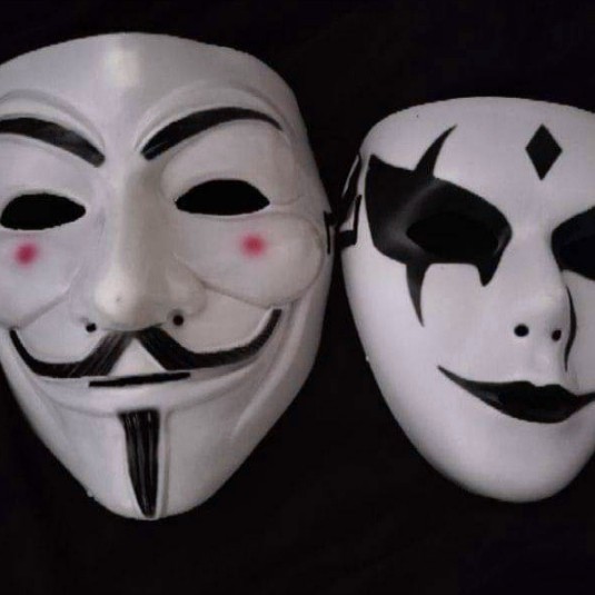 Jual Topeng Hacker Joker Random Topeng Spon Anonymous topeng seram ...