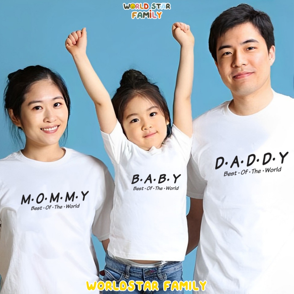 Jual WSF Kaos Couple Keluarga BEST OF THE WORLD Kaos Atasan Anak dan ...