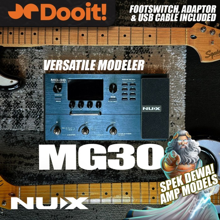 Jual NUX MG 30 / MG30 / MG-30 Multi Effect Pedal Digital Efek Gitar Elektrik, Akustik & Bass ...
