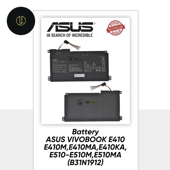 Jual Baterai original genuine Asus VivoBook 14 E410 E140M E410MA E410KA B31N1912 C31N1912 ...