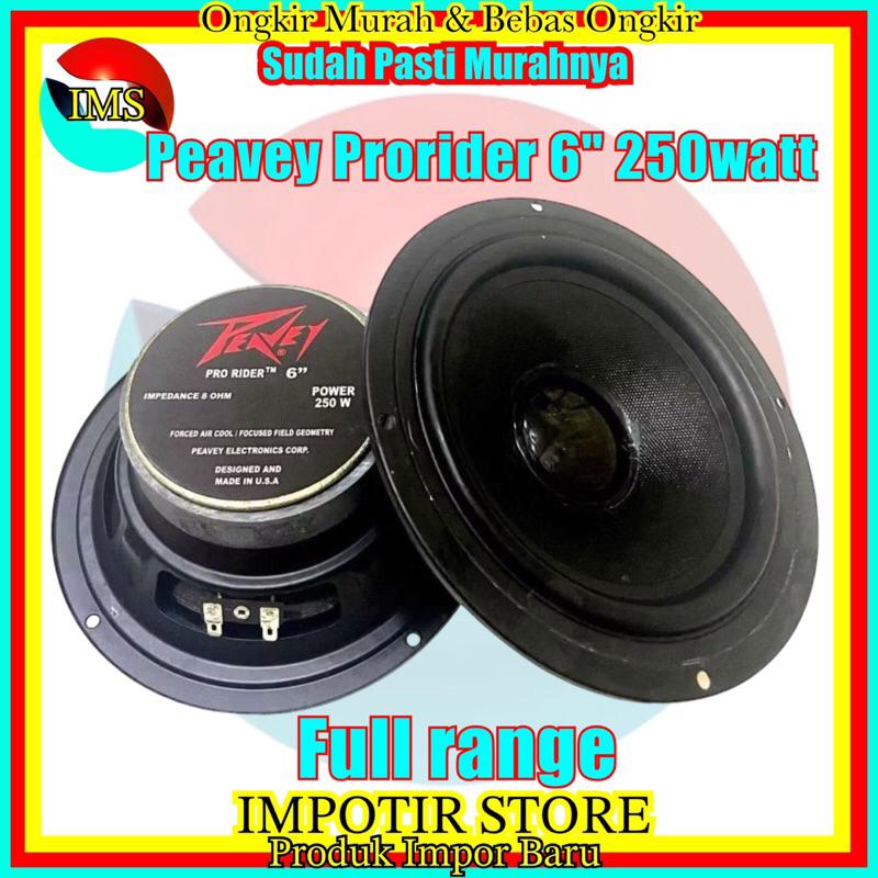Jual speaker Pro rider 6 inch peavey Best Component 250watt Full range ...