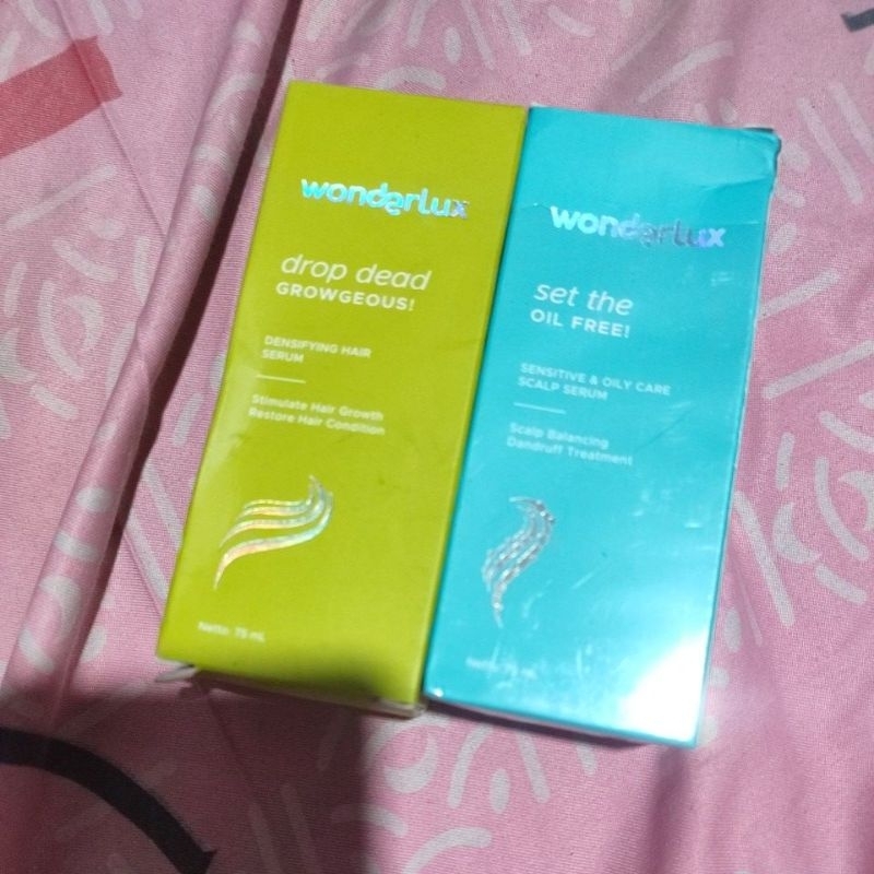 Jual wonderlux hair serum set the oil free & drop dead growgeous ...