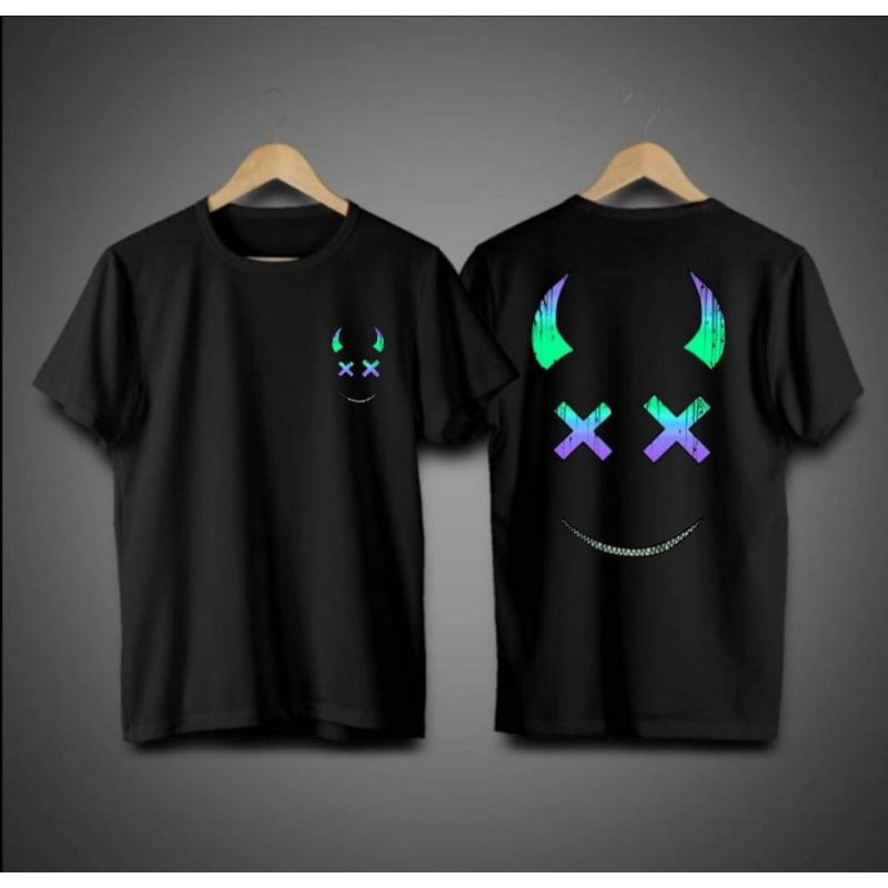 Jual KAOS DISTRO VIRAL GAMBAR MUKA SETAN BIRU MODEL TERBARU | Shopee ...