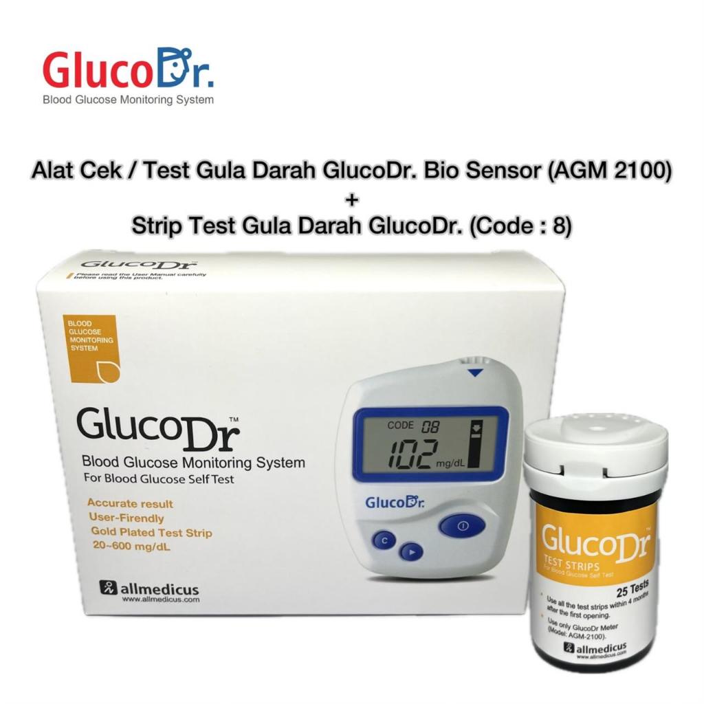Jual GLUCO DR ALAT CEK GULA DARAH BIO SENSOR AGM 2100 + STRIP GULA ...