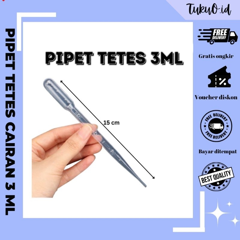 Jual Pipet Tetes Plastik / Pipet Tetes Laboratorium 3Ml | Shopee Indonesia
