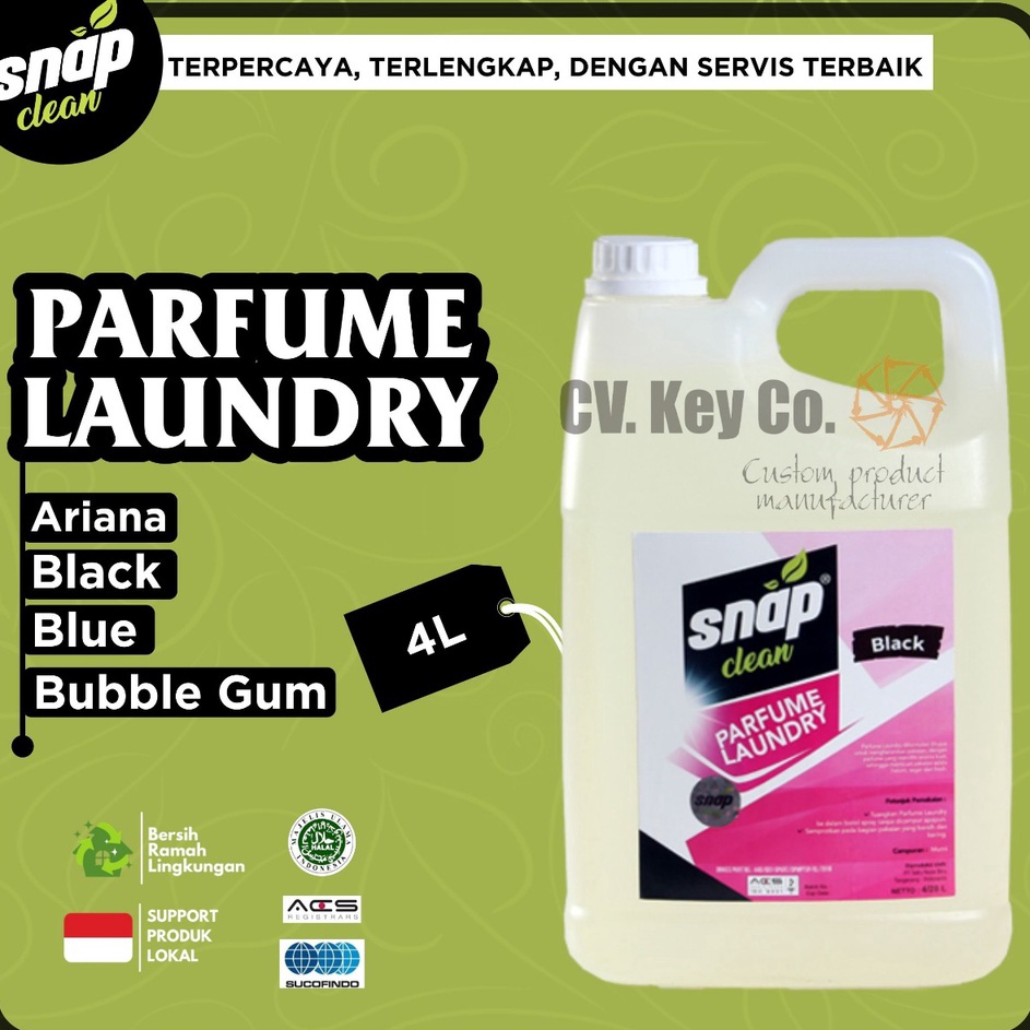 Jual SNAP CLEAN Parfume Laundry Pewangi Pakaian 4liter khusus Bandung ...