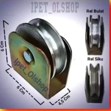 Jual Roda pintu pagar 6cm roda pagar pintu besi super roda pintu dorong ...