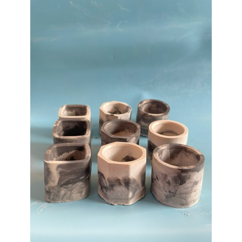 Jual Pot sukulen warna marbel | pot 5cm | wadah lilin aroma terapi ...