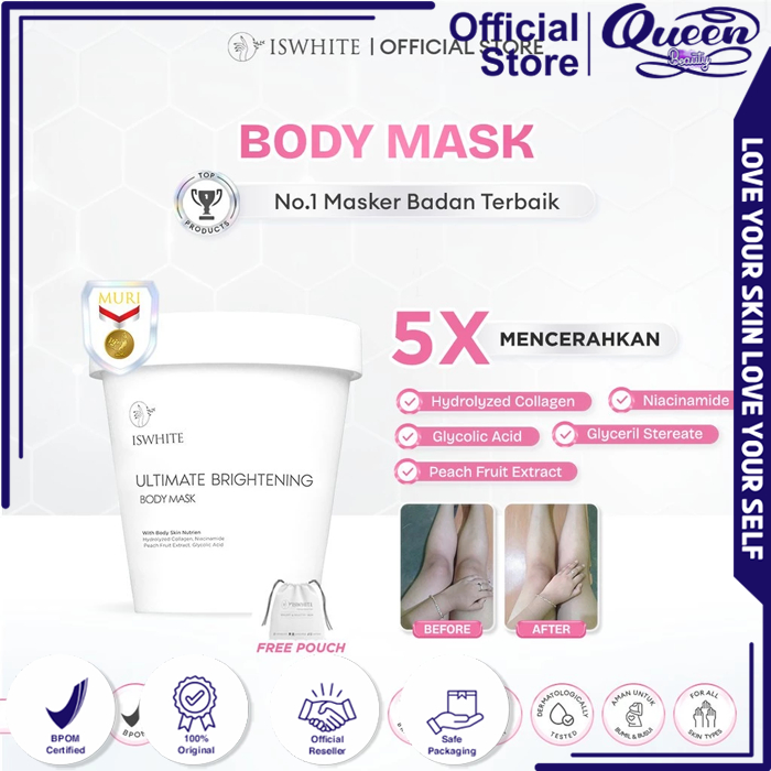 Jual ISWHITE Masker Badan (Body Mask Brightening Ultimate) - Pencerah ...