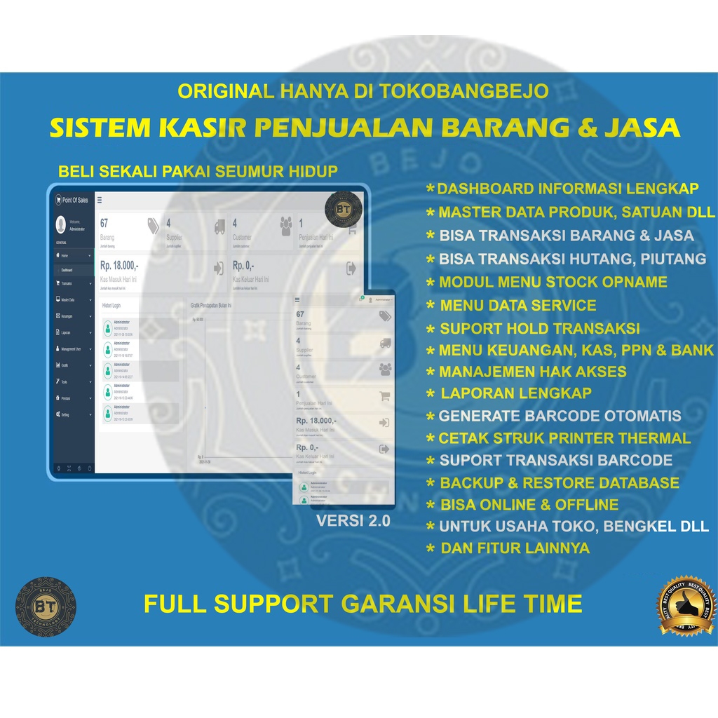Jual APLIKASI WEB SOURCE CODE KASIR POS POINT OF SALES PENJUALAN LENGKAP SIAP PAKAI GARANSI FULL ...