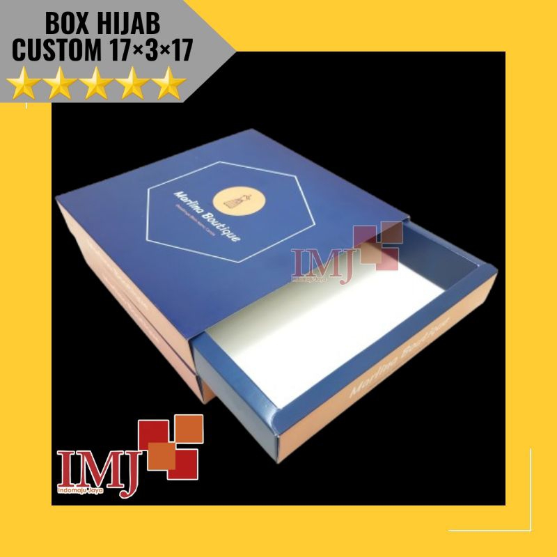 Jual BOX HIJAB CUSTOM DESAIN 17×3×17 BOX JILBAB SLEDING CUSTOM DESAIN ...
