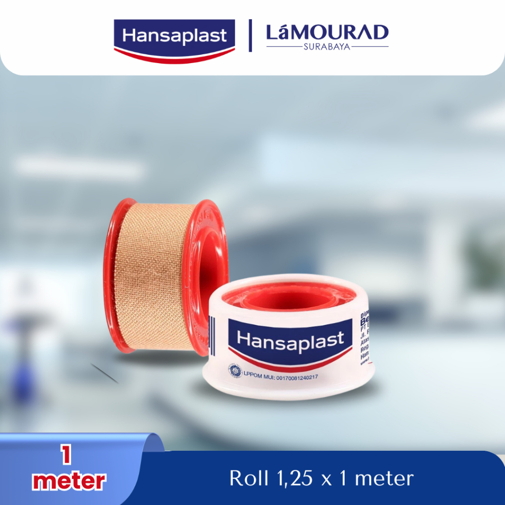 Jual HANSAPLAST Plester Luka Roll Kain 1m (1,25 x 1m) & 5m (1,25 x 5m) P3K | Plester Roll ...