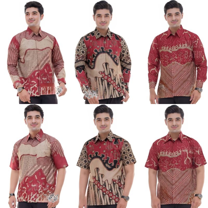 Jual KEMEJA BATIK SPESIAL WARNA MERAH / RED SERIES New Arrival Distro ...