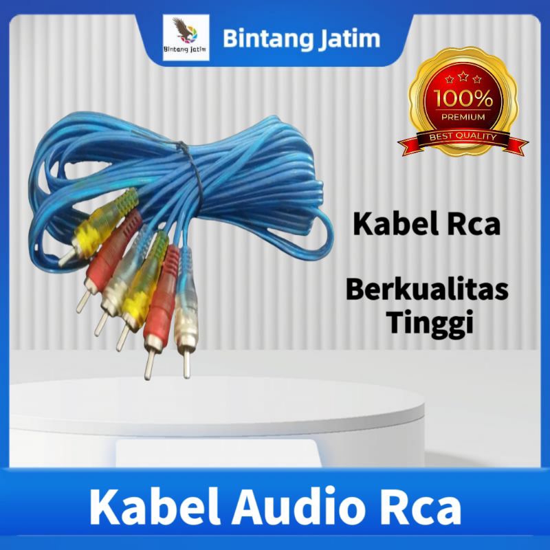 Jual Kabel 3 RCA to 3 RCA Transparan Kabel 6 RCA Transparan Kabel DVD ...