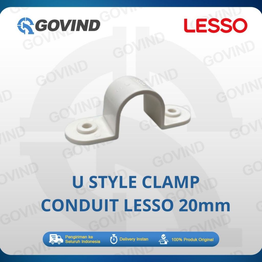 Jual U Style Clamp / Klem Conduit – 20mm Lesso | Shopee Indonesia