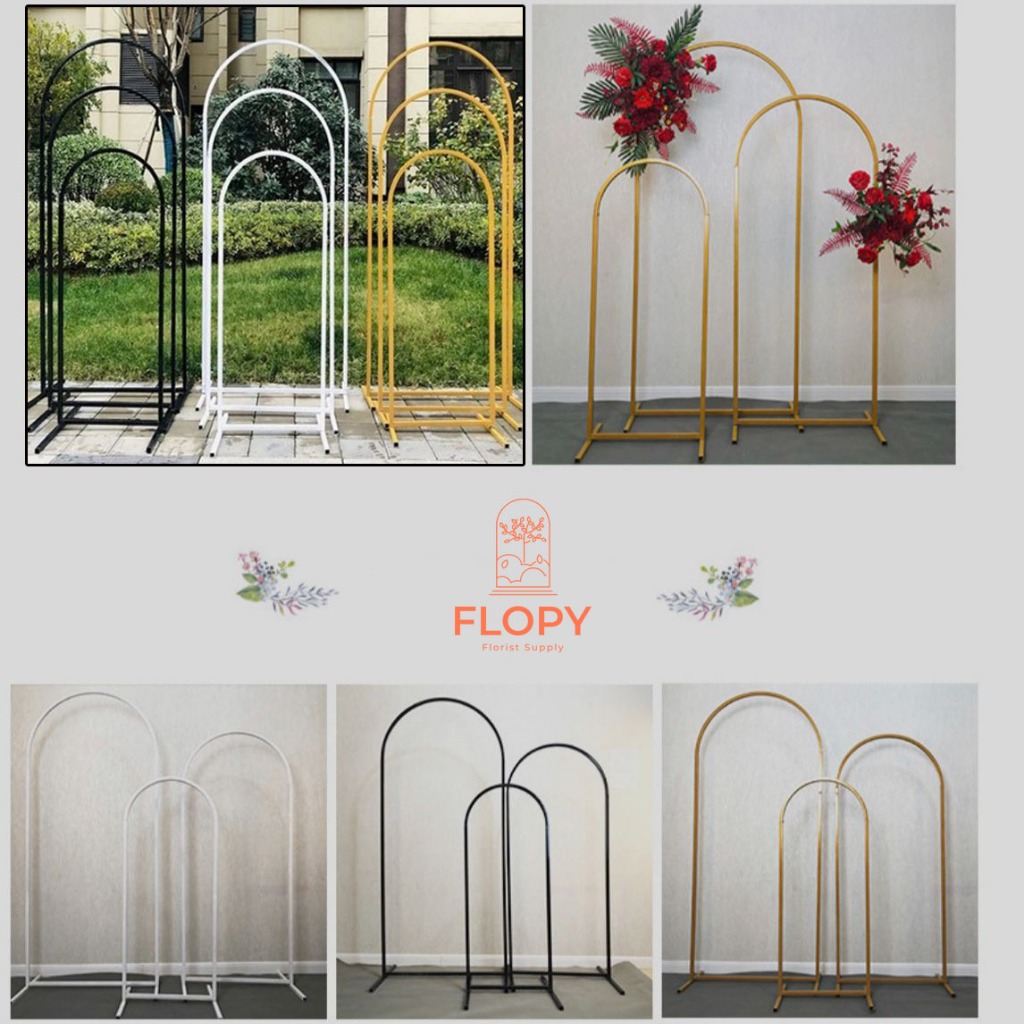 Jual [ 1 Set Isi 3 Pcs ] Tiang Backdrop Stand Oval Melengkung / Stand ...
