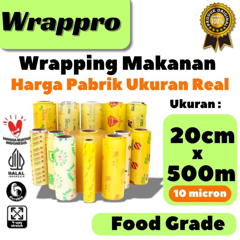 Jual Plastik Wrapping Makanan 20x500 / Wrapping Food Grade Premium 20cm ...