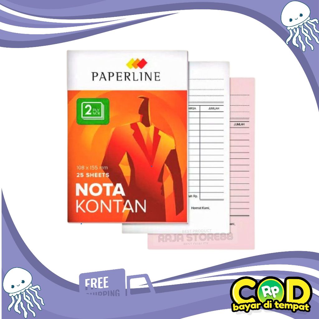 Jual Paperline Nota Kontan 2ply K2 NCR - PPL NK K2 NCR (10 PCS) | Shopee Indonesia