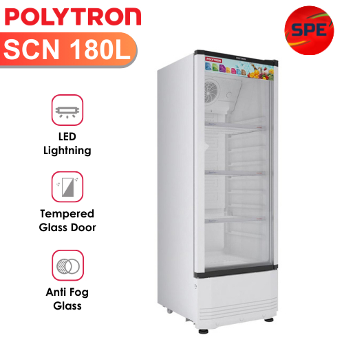 Jual SHOWCASE POLYTRON 1 PINTU KAPASITAS 230 LITER SCN 180L / SCN180L ...