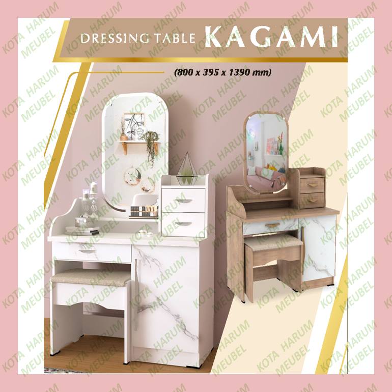 Jual meja rias kayu putih coklat romaro dachi dressing table kagami ...