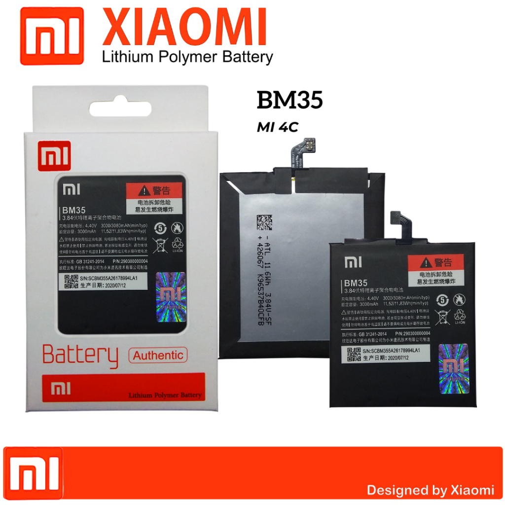 Jual Baterai Batre Battery BM35 For Xiaomi Mi 4C – BM 35 | Shopee Indonesia