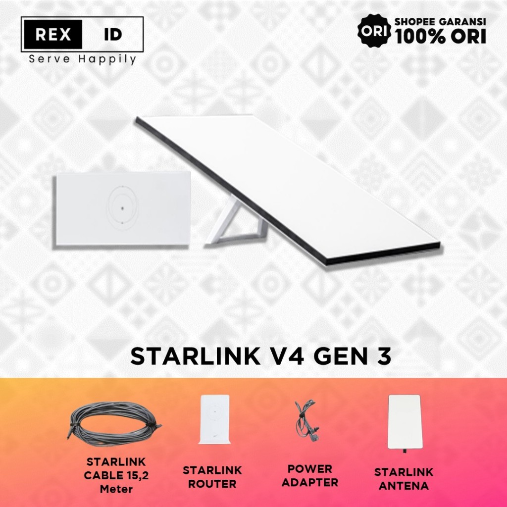 Jual Starlink V4 Gen 3 Standard Dual WIFI Ssystem W/ 2 LAN Port RJ45 ...