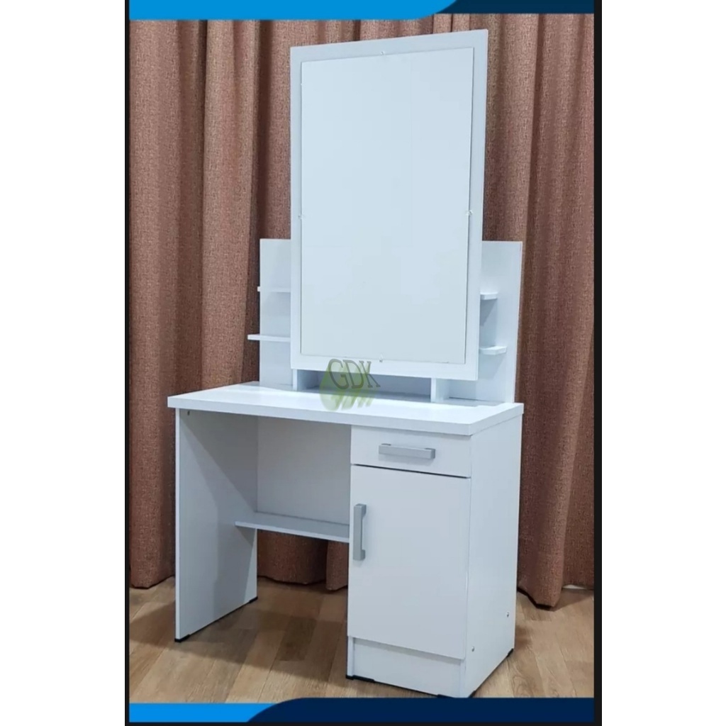 Jual Meja Rias Minimalis Sliding Full Putih | Shopee Indonesia