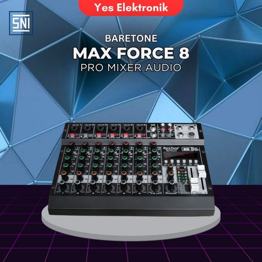 Jual Mixer Audio BareTone Max Force 8 - Professional MIxer 8 channel ...