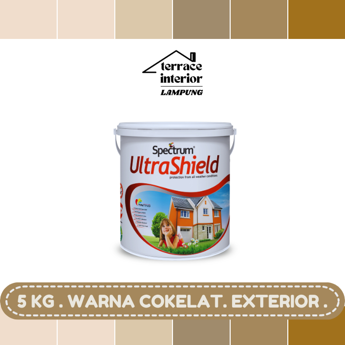 Jual Cat Tembok Spectrum Ultrashield Warna Cokelat 5 Kg | Shopee Indonesia