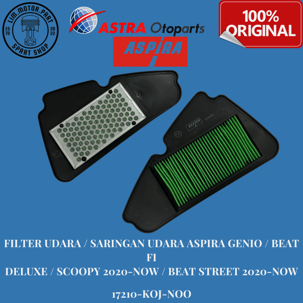 Jual FILTER UDARA / SARINGAN UDARA ASTRA ASPIRA GENIO | BEAT DELUXE ...