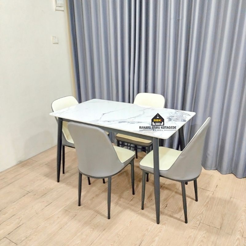 Jual Meja Makan Marmer Madison Set Meja Makan 4 Kursi Murah Jogja | Shopee Indonesia