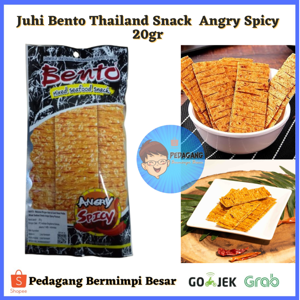 Jual Juhi Bento Thailand Snack Angry Spicy 20g/ Snack Thailand | Shopee ...