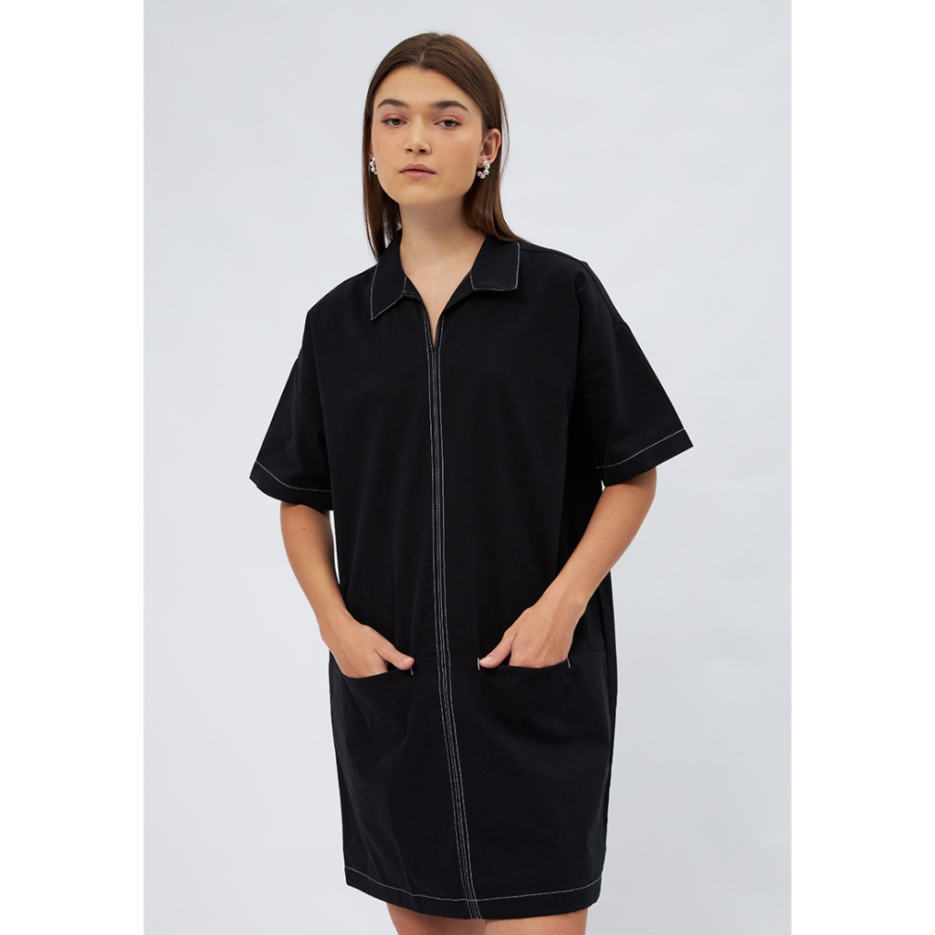 Jual Et Cetera Mini Shirt Dress BLACK | Shopee Indonesia