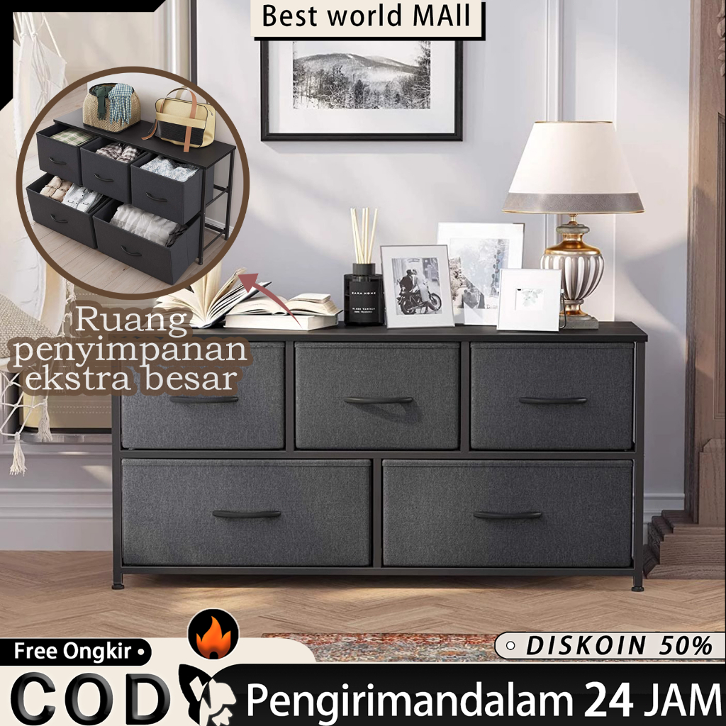 Jual Lemari Pakaian Lemari Kain Lemari Portable Rak Lemari Penyimpanan ...