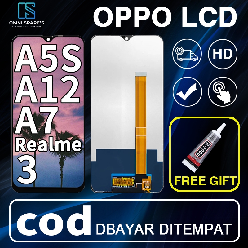 Jual LCD For OPPO A5S / A7 / A12 / For REALME 3 Fullset Touchscreen ...