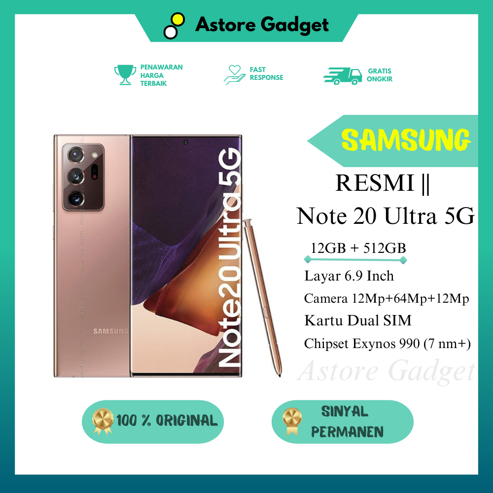 Jual SAMSUNG NOTE 20 ULTRA 5G 512GB - RAM 12GB - ORIGINAL - Bekas - Fullset | Shopee Indonesia