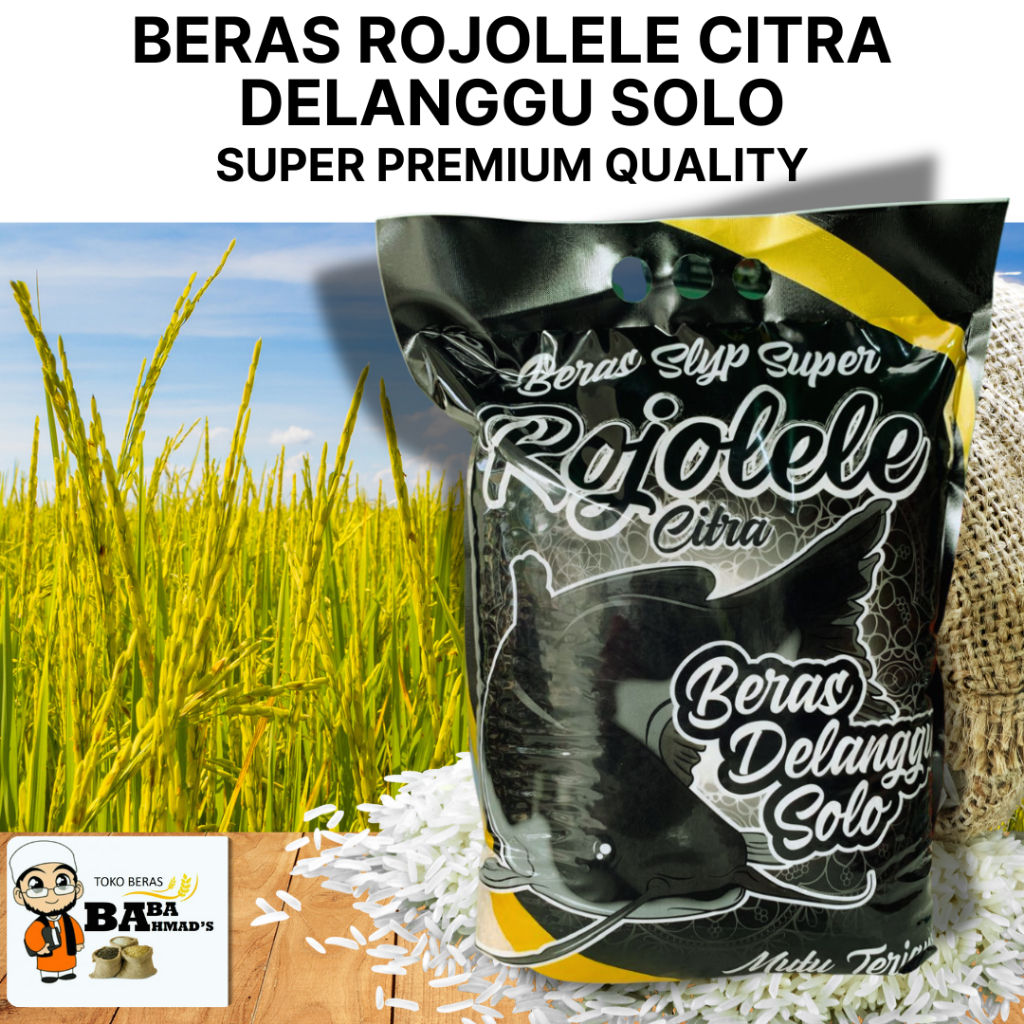 Jual BERAS ROJOLELE CITRA DELANGGU SOLO SUPER PREMIUM - 5KG | Shopee ...