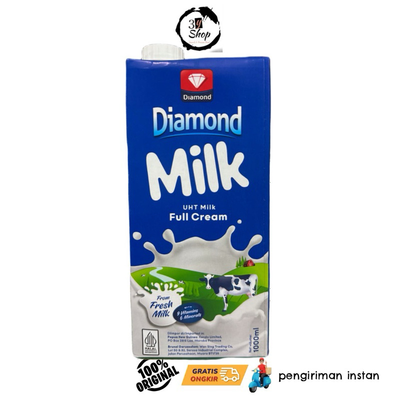 Jual SUSU UHT FULL CREAM DIAMOND 1 Liter | Shopee Indonesia