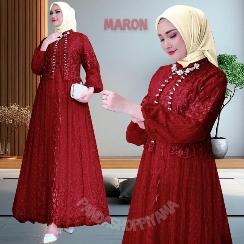 Jual Gamis Felika Maxi Kondangan Gamis Pesta Remaja Kekinian Dress ...